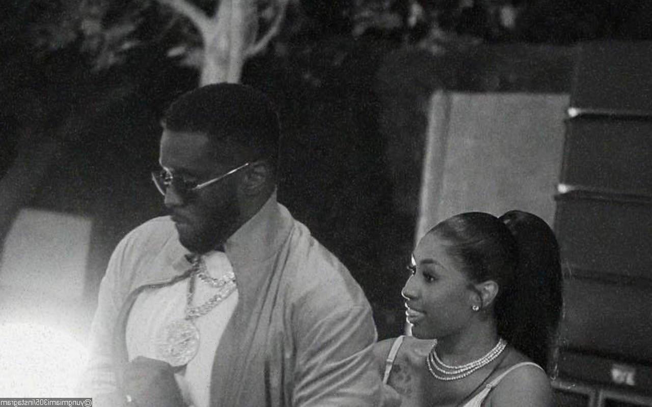Diddy Kisses Yung Miami After She Gives Him Iced Chain on His Birthday ...