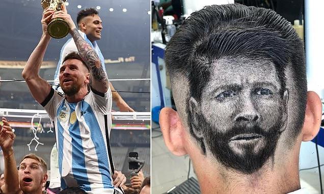 Football fan has incredible tribute to Lionel Messi shaved into head ...